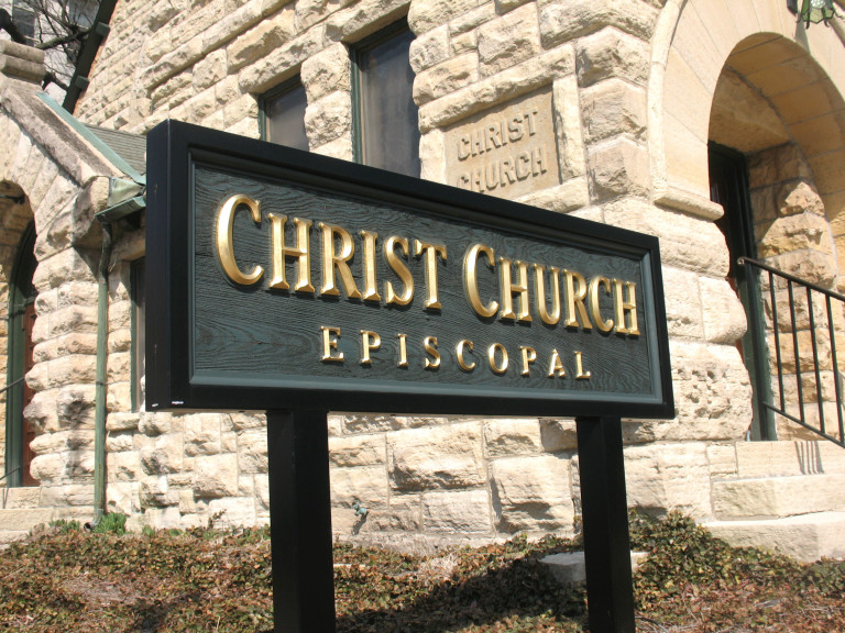 Christ Church Episcopal Post and Panel Sign - Ace Sign Co