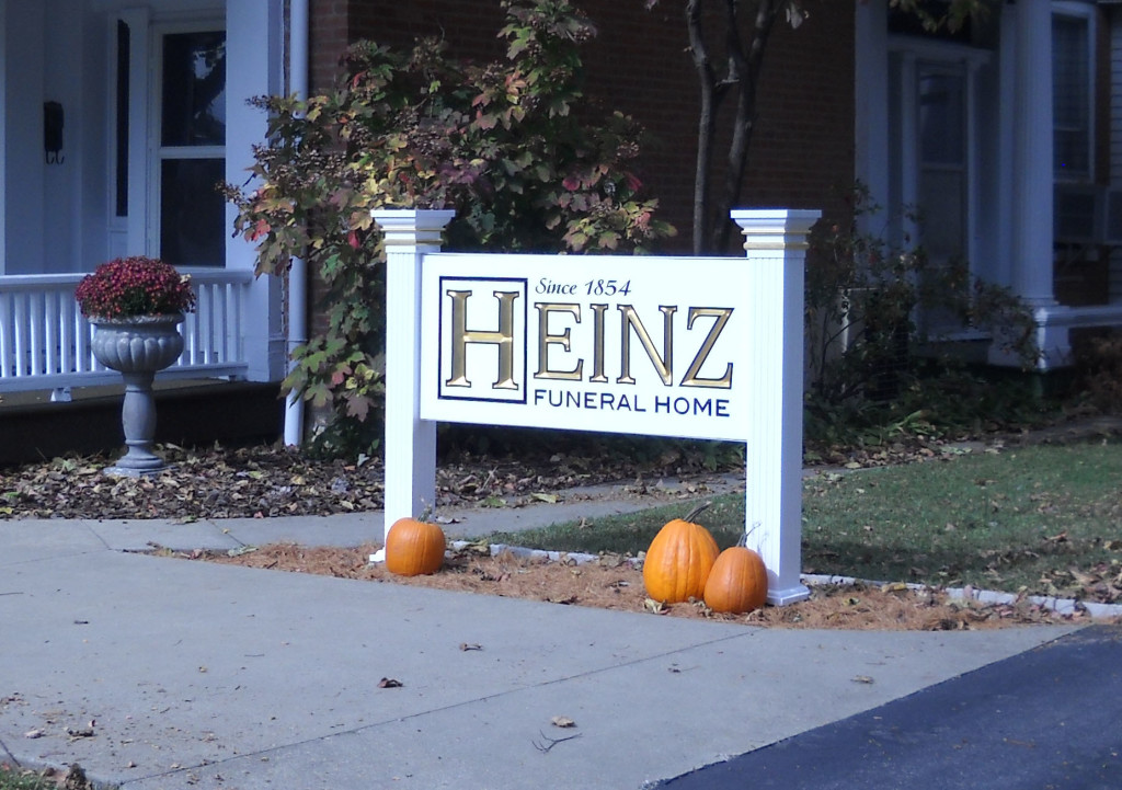Heinz Funeral Home Post and Panel Sign - Ace Sign Co