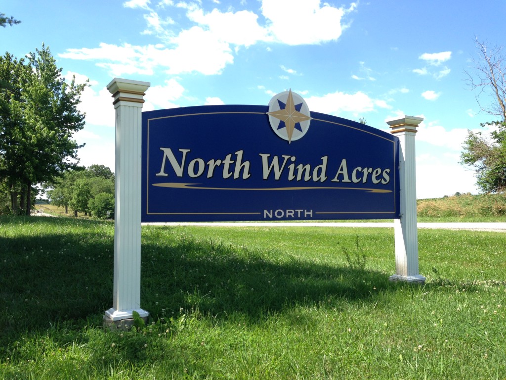 Northwind Acres Post and Panel Sign - Ace Sign Co