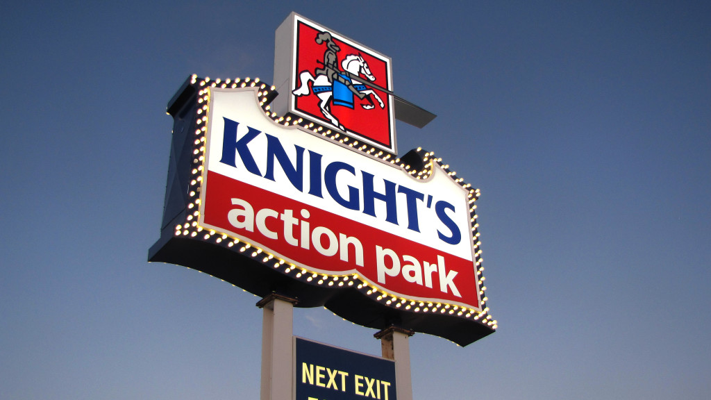 Knights Action Park Pylon Sign - Ace Sign Co