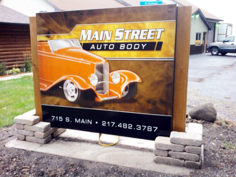 main street auto body - Ace Sign Co
