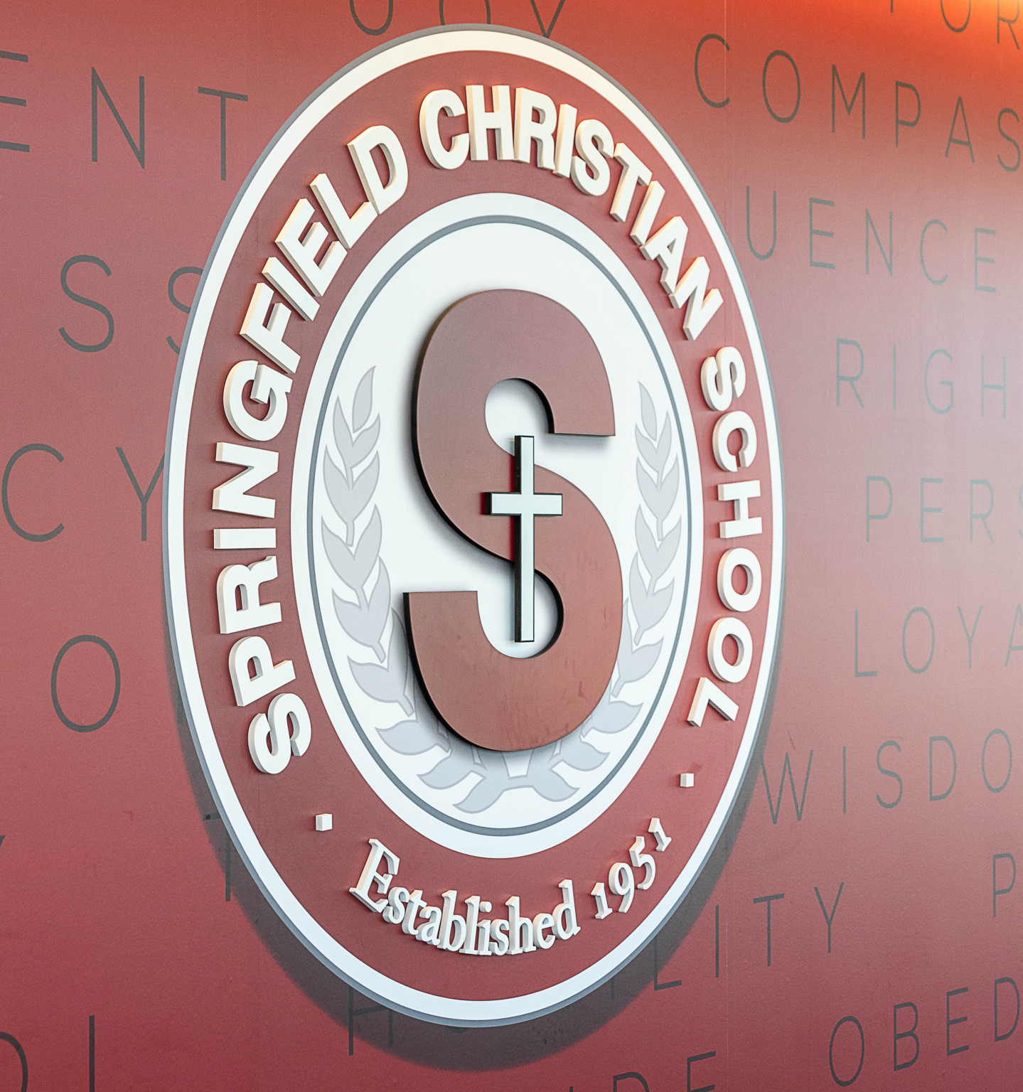 Springfield Christian School - Interior Dimensional Letters - Ace Sign Co