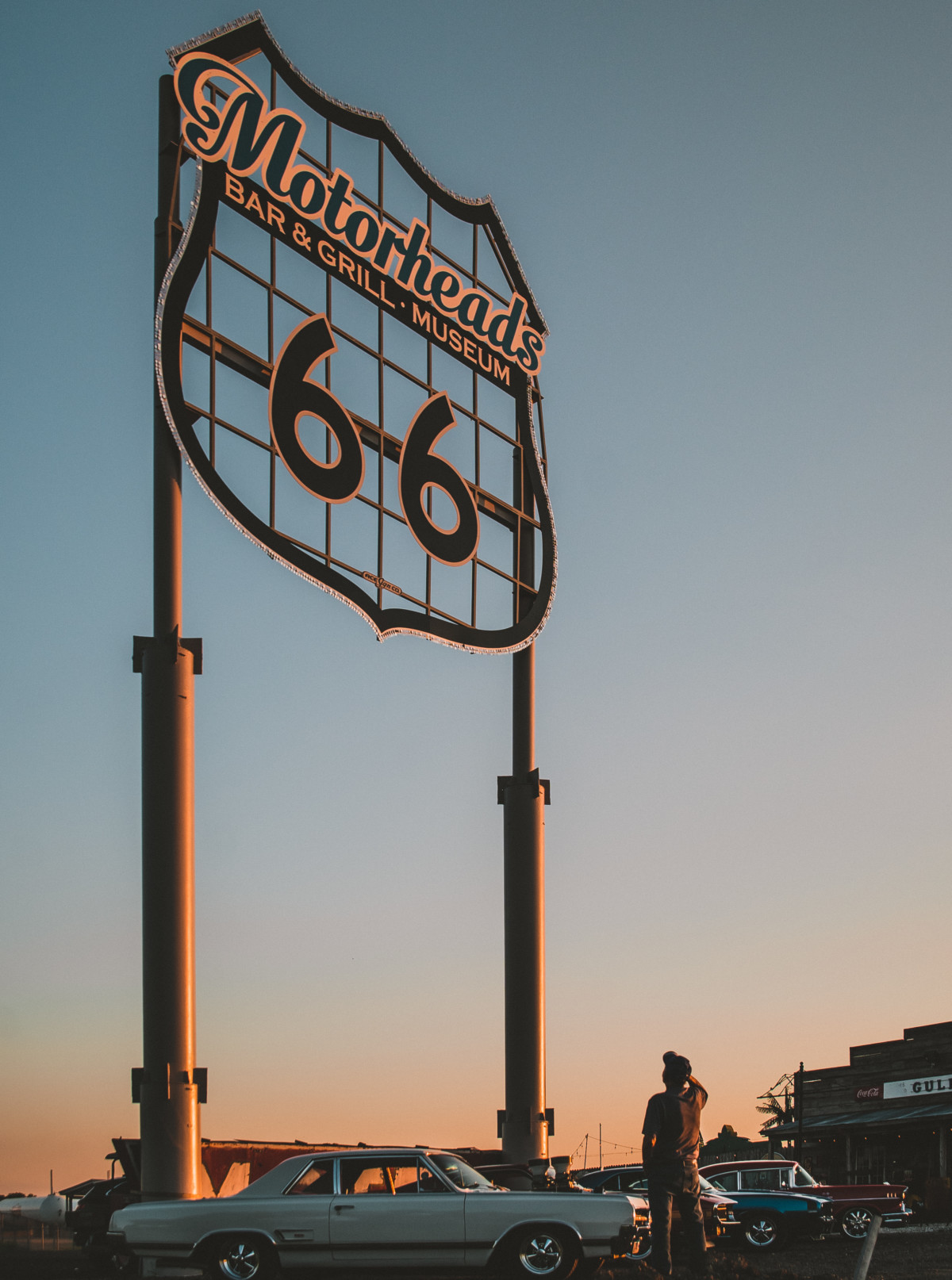 Motorheads Route 66 Pylon - Ace Sign Co